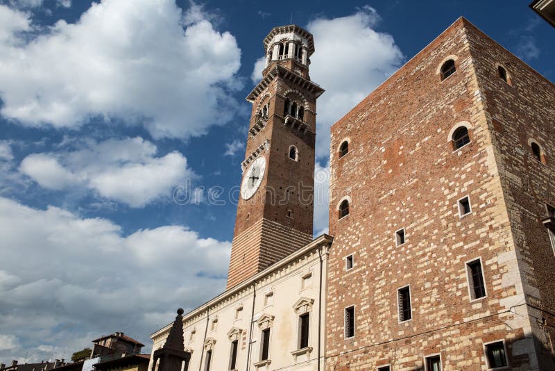 Lamberti tower in Verona stock photo. Image of lamberti - 27729824
