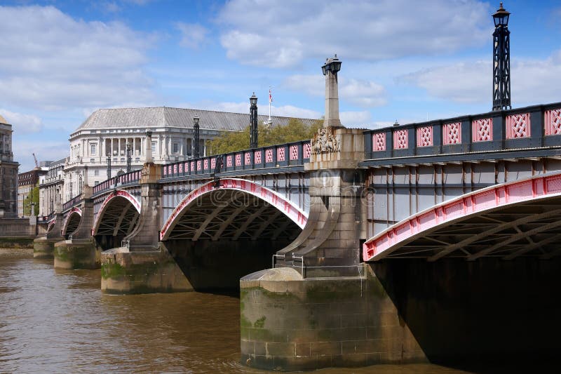 Lambeth Bridge in London stock photo. Image of destination - 232971068