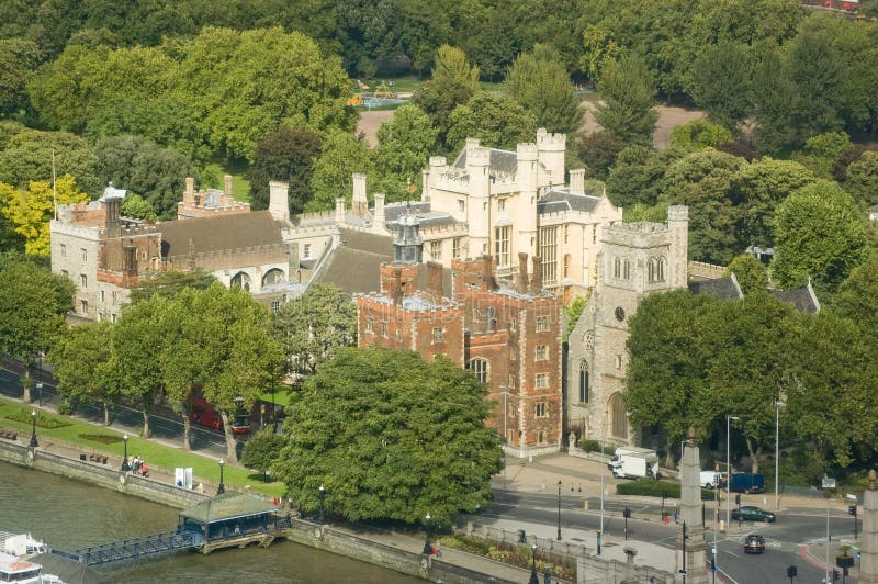 Lambeth Palace Viewed from Above Stock Image - Image of view, castle ...