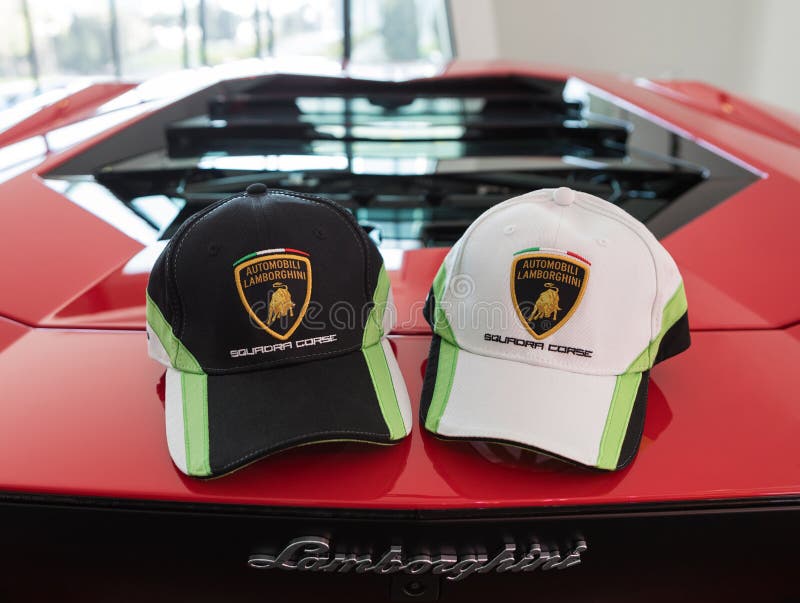 Lamborghini cap on the car editorial stock photo. Image of competition ...