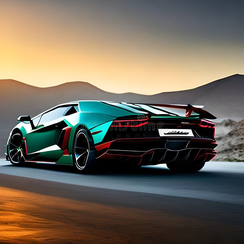 Lamborghini Hurakan Super Sport Car Stock Illustration - Illustration ...
