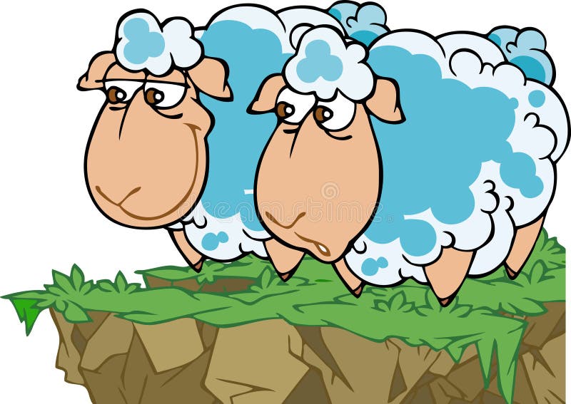 Lambs stock vector. Illustration of graze, lambs, animation - 17811791