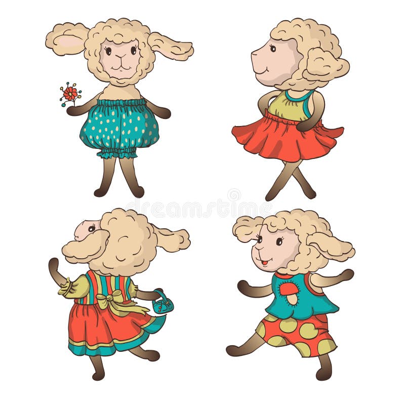 Lambs stock vector. Illustration of lamb, happiness, cute - 29517429