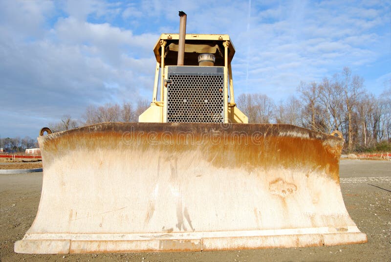 Lame de bouteur image stock. Image du grand, construction - 7572545