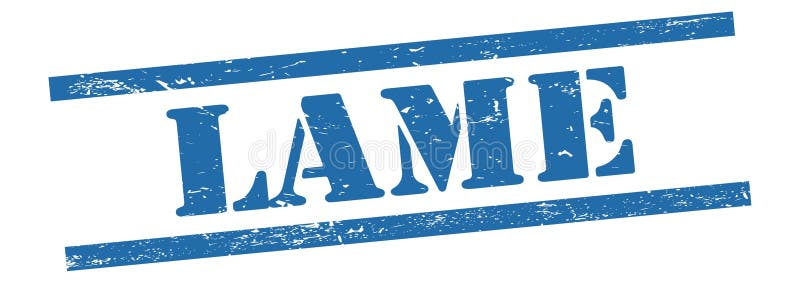 LAME Text on Red Orange Ribbon Stamp Stock Illustration - Illustration ...