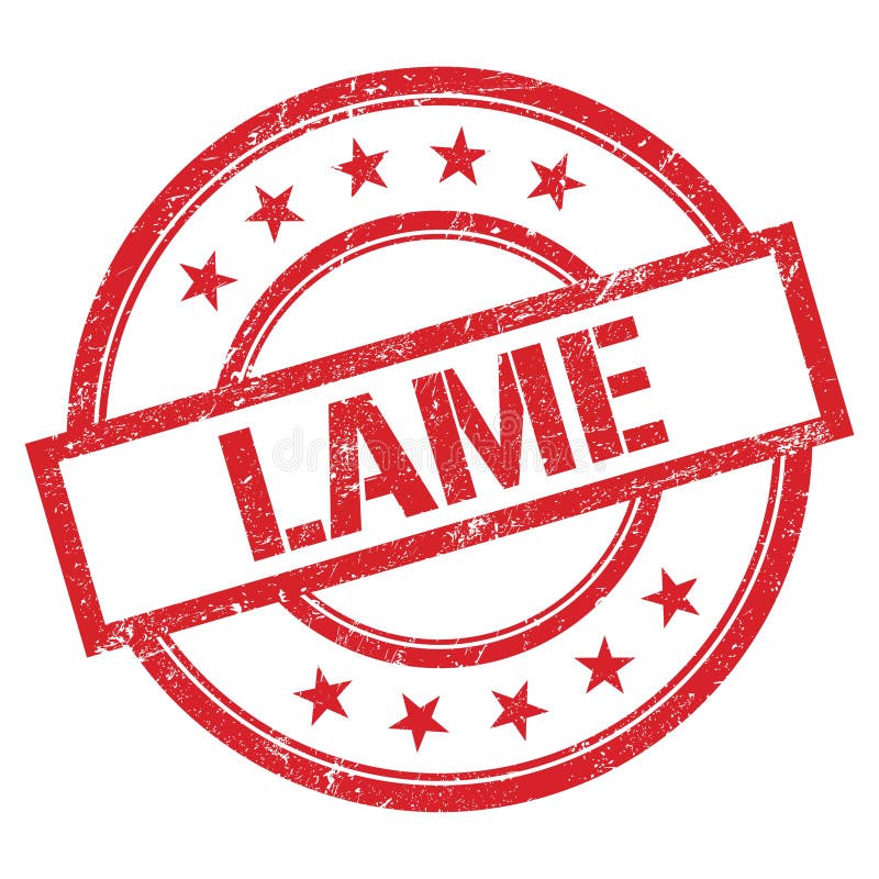 LAME Text Written on Red Vintage Stamp Stock Illustration ...