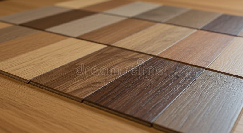 Laminate Samples on an Oak Table Stock Illustration - Illustration of ...