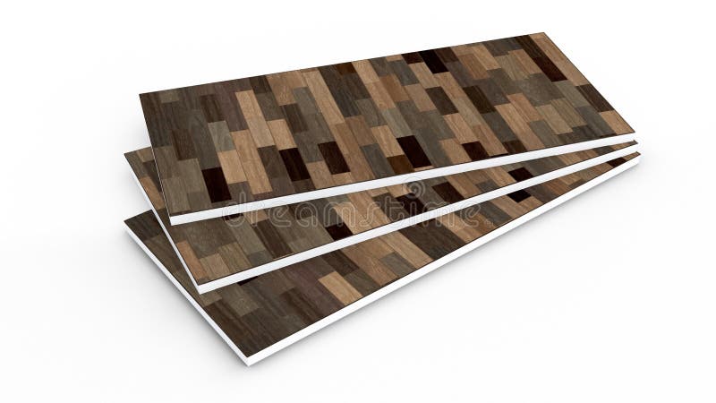 3D Rendering of Three Laminated Foam Boards Isolated on a White ...