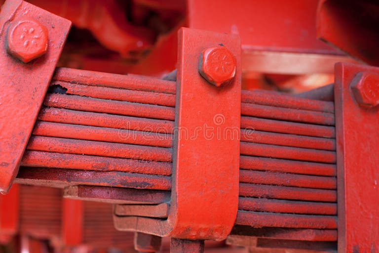 Laminated leaf spring stock image. Image of excavation - 16197551