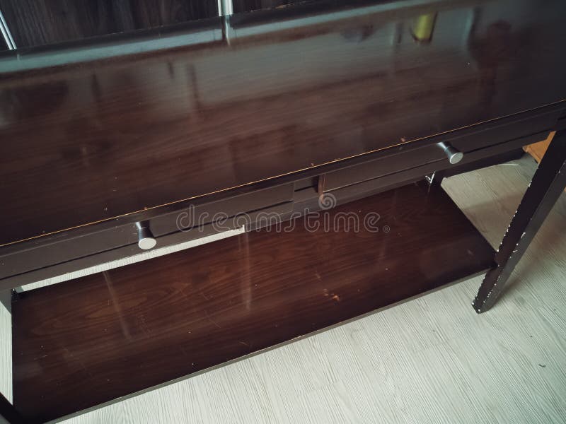 Laminated Modern Console Table. in Bad Condition Stock Image - Image of ...