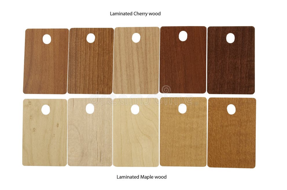 Laminated Samples of Cherry Wood and Maple Wood Stock Image - Image of ...