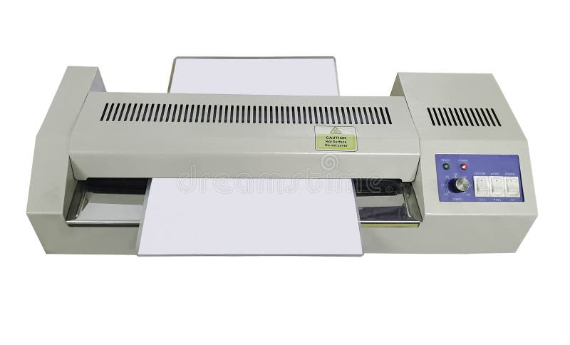 Laminating Machine for Laminating Documents in the Office Stock Image ...