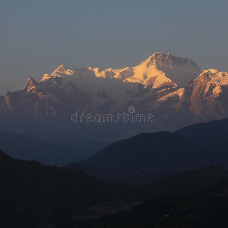 Lamjung Himal, Peak of the Annapurna Range Stock Image - Image of trees ...