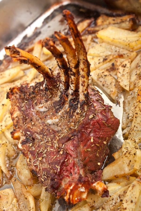 Lamm-Rippen mit Thymian stockfoto. Bild von fleisch, knochen - 39153296