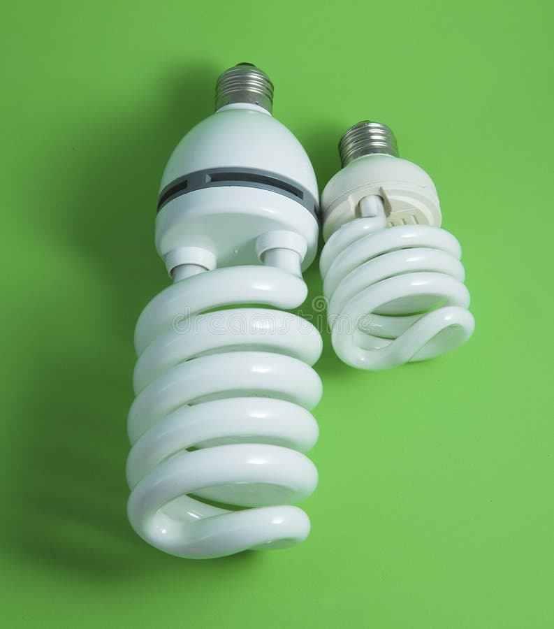 LED Fluorescent and Incandescent Light Bulbs Stock Photo - Image of ...