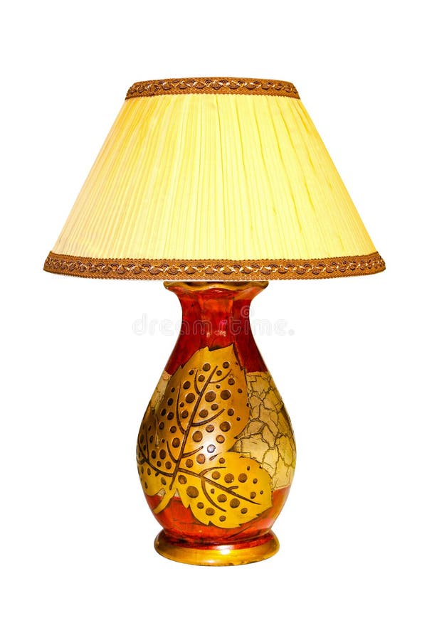 Table lamp stock image. Image of printed, lamp, decorative - 166397