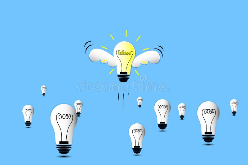Lamp in Idea and Leader, Open Idea Stock Illustration - Illustration of ...