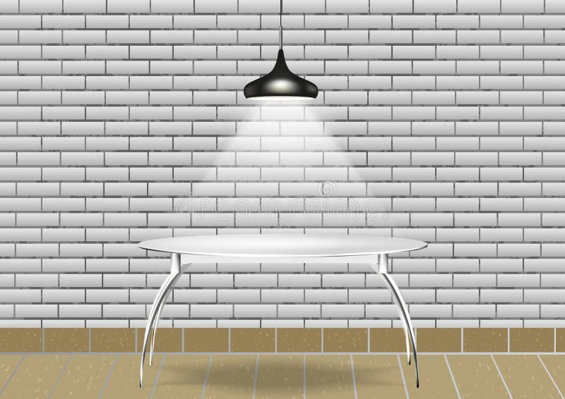 The Lamp Above the Table is a Realistic Concept Stock Vector ...