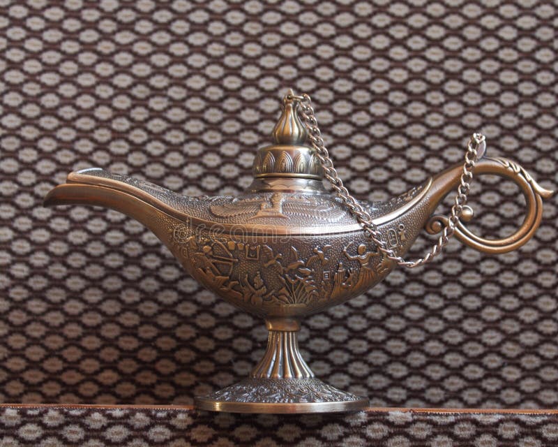 Lamp of Aladdin stock photo. Image of gold, genie, fashioned - 50322752