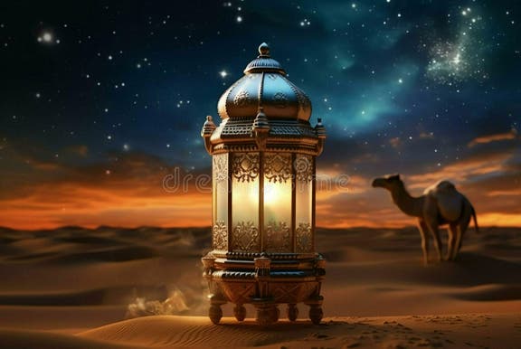 Lamp on the Beach Lantern in the Desert Lamp in the Desert Stock ...