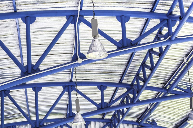 Metal roof structure stock photo. Image of store, steel - 32696934