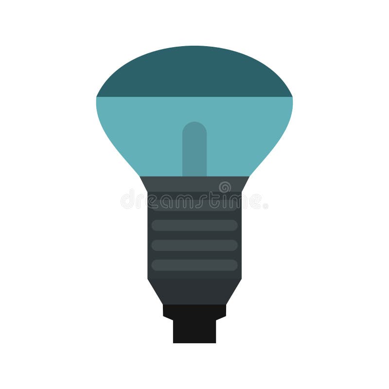 Lamp with Blue Light Icon, Flat Style Stock Vector - Illustration of ...