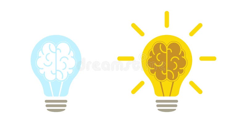 Lamp and Brains - Innovative Lamps, Ideas of the Mind. Web Design Stock ...