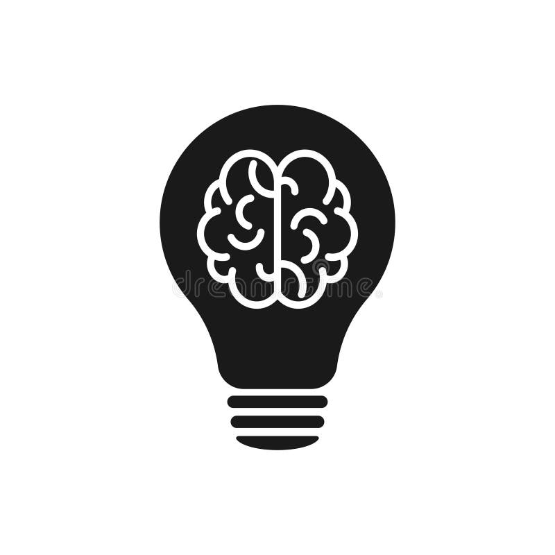 Lamp and Brains - Innovative Lamp, Mind Idea. Web Design Stock ...