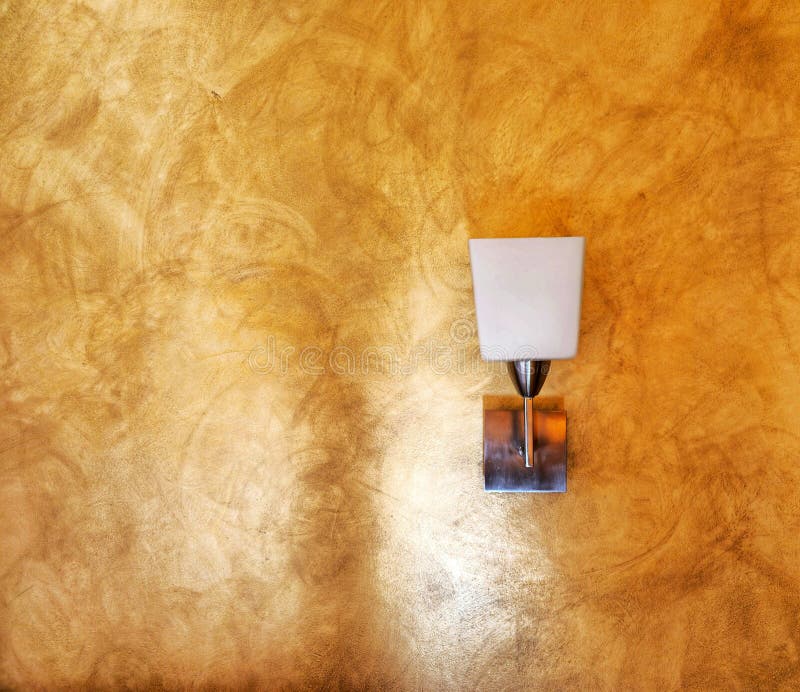 Lamp on a Brown Metal Coloured Wall Stock Image - Image of texture ...