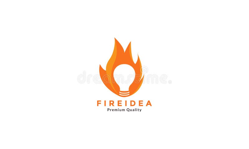 Lam Bulb Fire Flame Logo Design Stock Vector - Illustration of identity ...