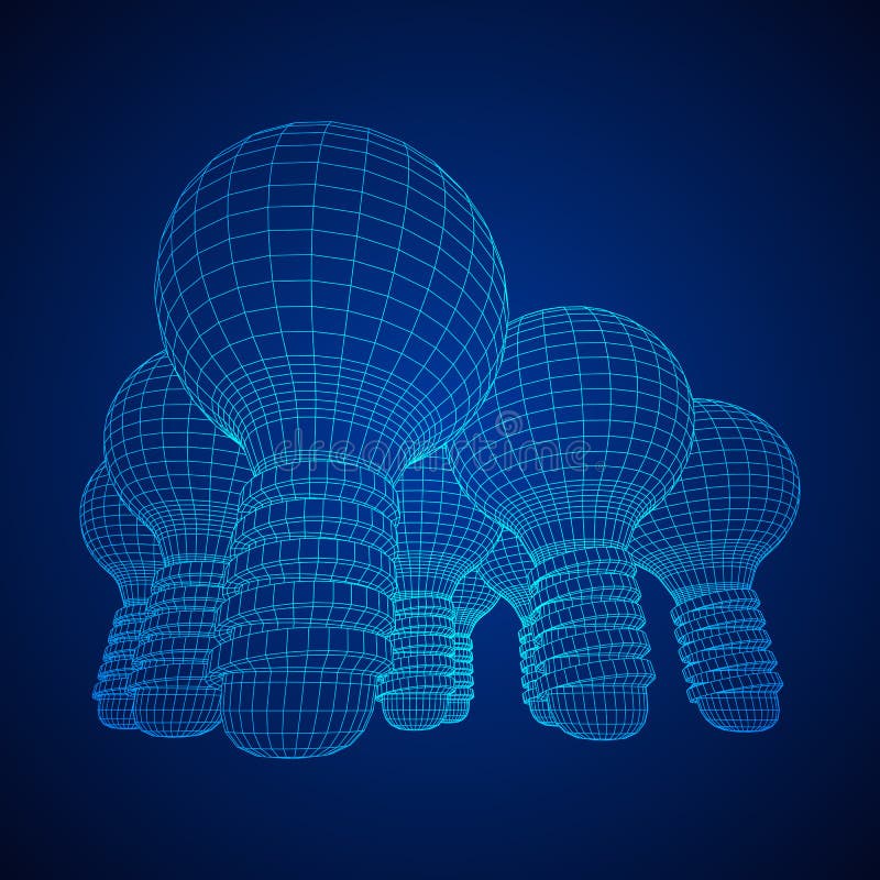 Lamp bulb idea. Vector stock vector. Illustration of graphic - 135177281