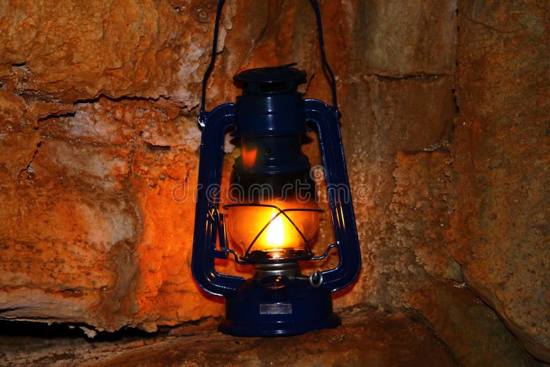 Old lamp in the cave stock photo. Image of antique, aged - 102981364