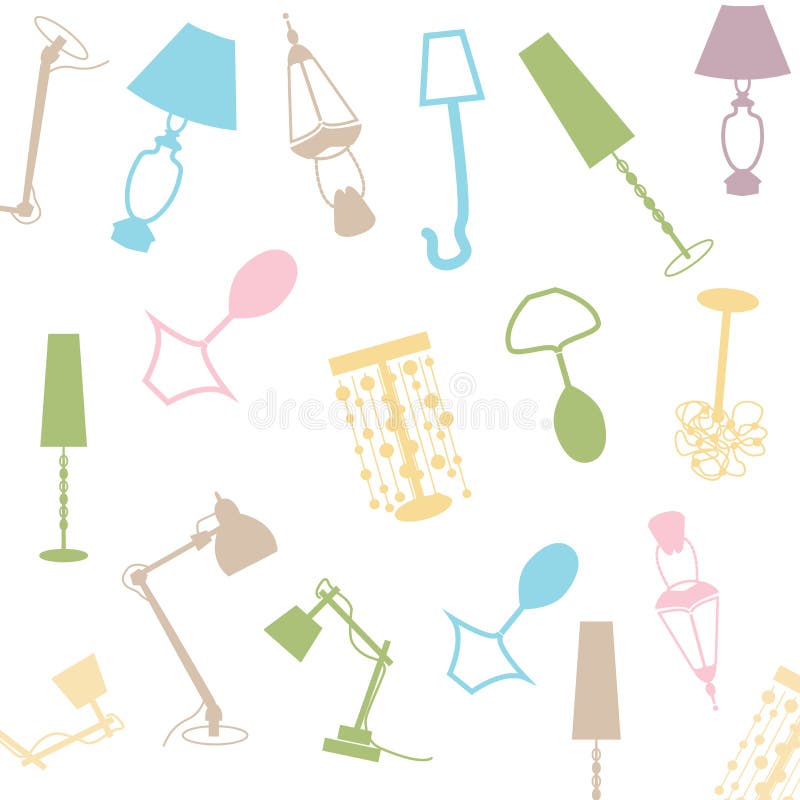 Lamp colored stock illustration. Illustration of white - 39069185