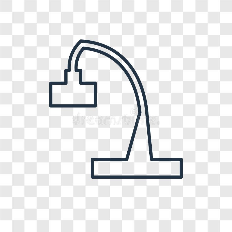 Lamp Concept Vector Linear Icon Isolated on Transparent Background ...