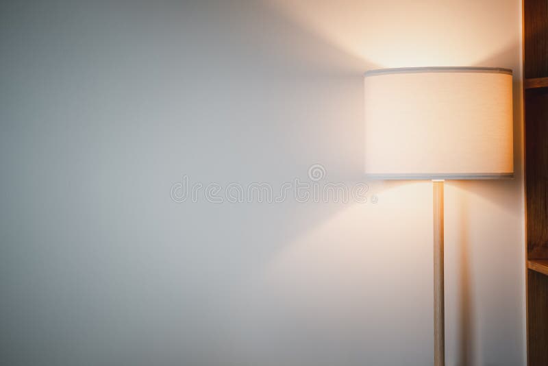 Lamp decorate in room stock image. Image of lamp, background - 173200671