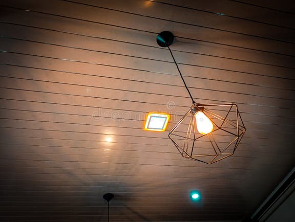 A Lamp Decorated with an Iron Shield Stock Image - Image of glasses ...