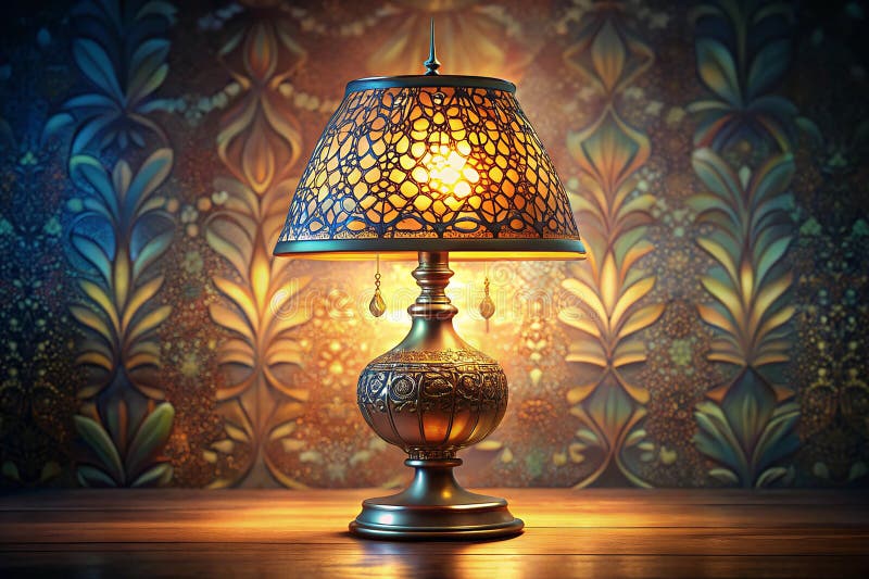 Lamp Design with Digital Art Style Stock Illustration - Illustration of ...