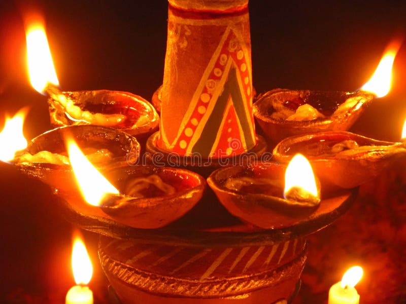 Lamp for Diwali - Deepavali Stock Image - Image of flame, warm: 124292691