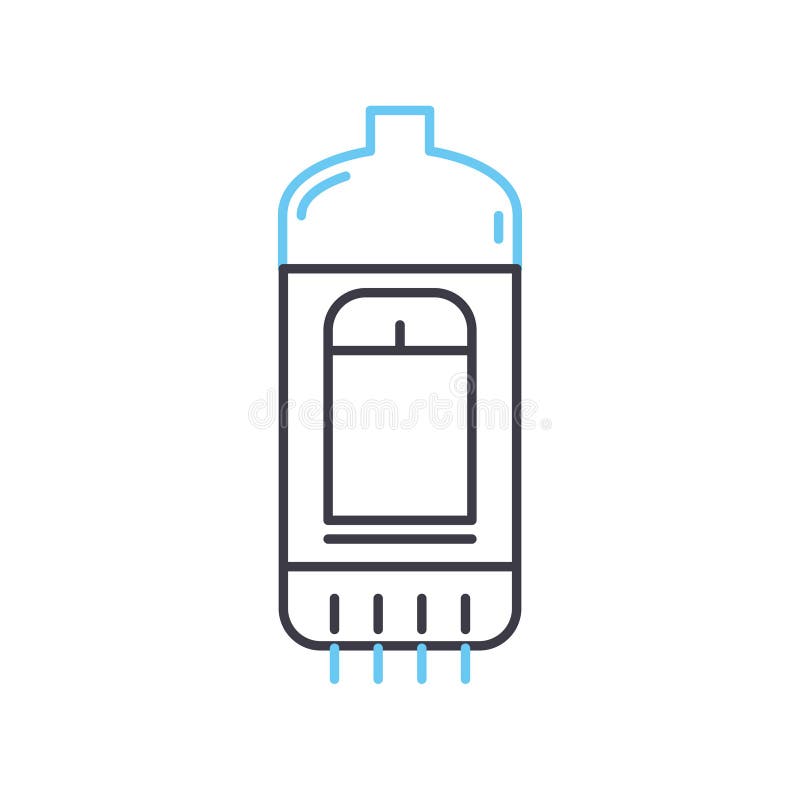 Lamp Electronics Line Icon, Outline Symbol, Vector Illustration ...