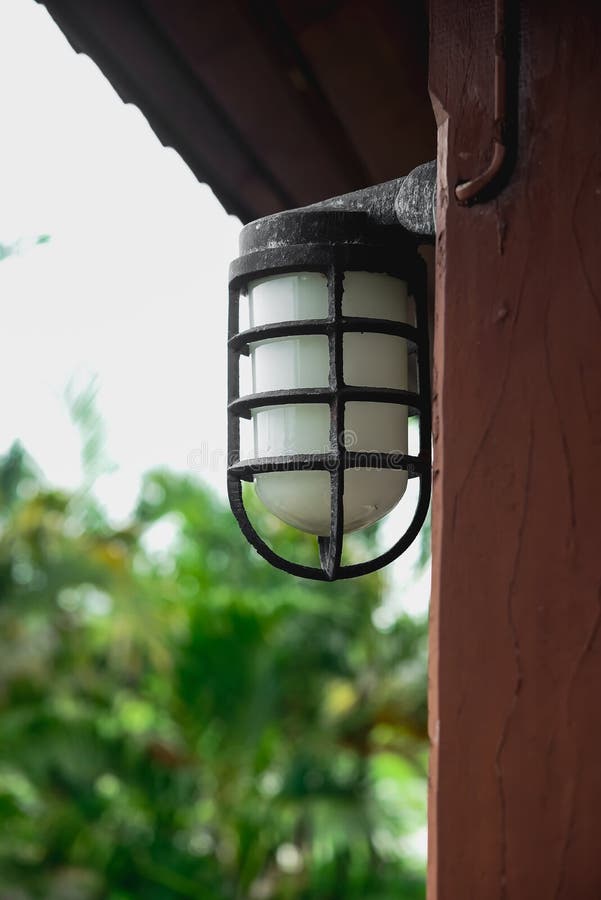 Lamp fence stock image. Image of illumination, classic - 97134029