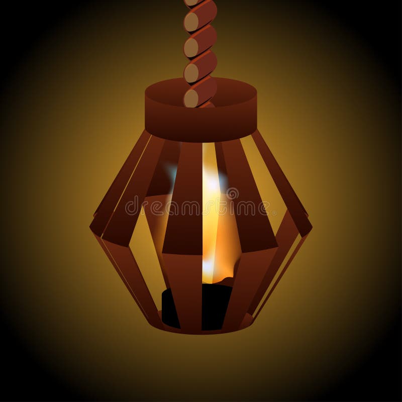 Lamp with fire stock vector. Illustration of background - 29638307