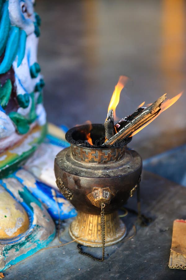 Lamp with fire stock image. Image of burning, cultures - 63927581