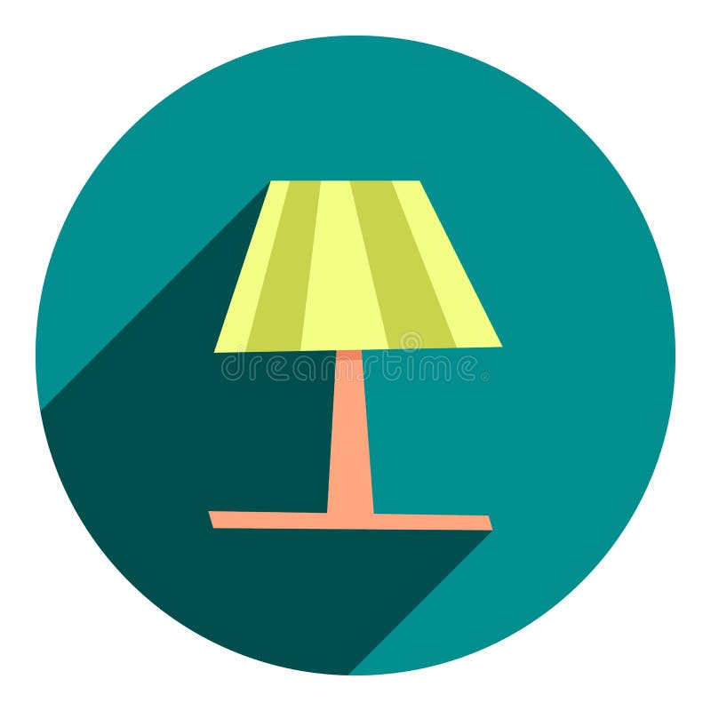 Lamp flat icon stock vector. Illustration of diagram - 260217885