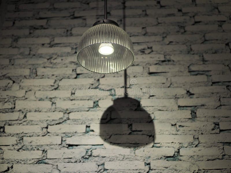 Lamp in Front of Brick Wall Stock Image - Image of brick, lamp: 162682181