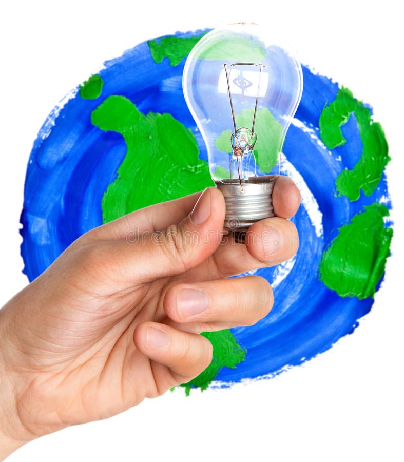 Lamp in hand stock image. Image of lightbulb, idea, creativity - 17085879