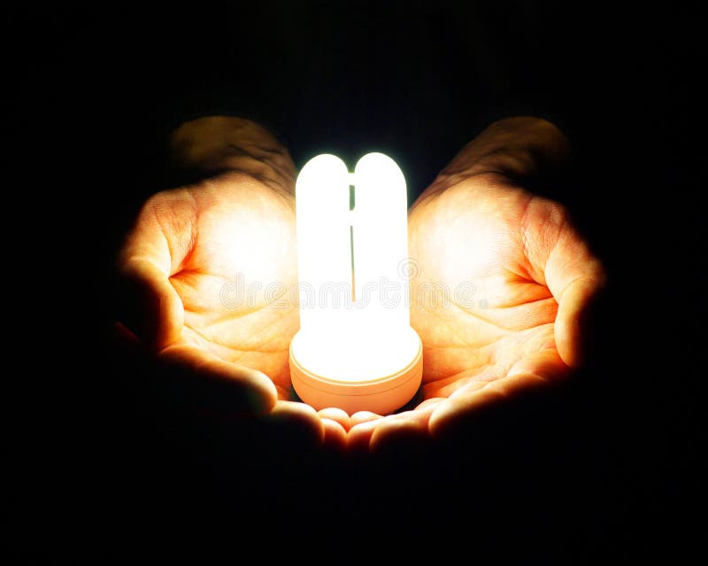 Lamp in hand stock image. Image of illuminated, refulgency - 8767675