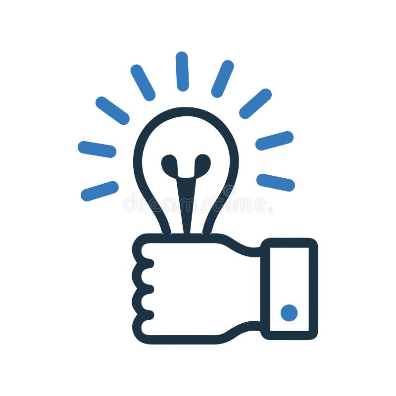Lamp, Hand, Led Light Icon. Simple Vector Design Stock Illustration ...