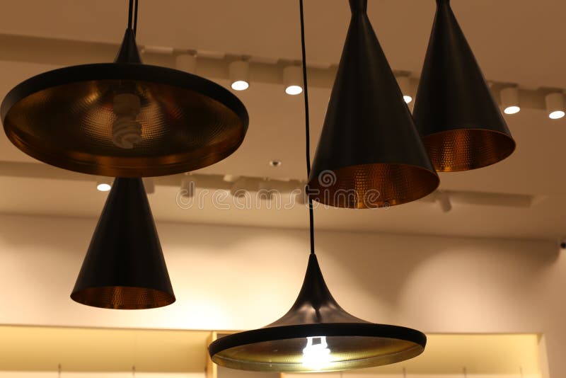 Lamp Hanging on the Ceiling Stock Photo - Image of morning, night ...