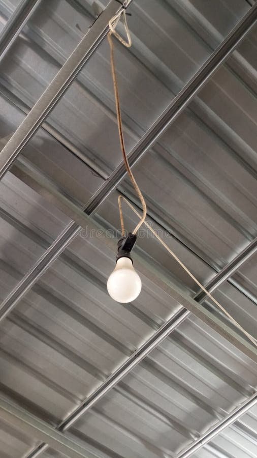 Lamp Hanging Over the Roof of the Stall Stock Photo - Image of ...