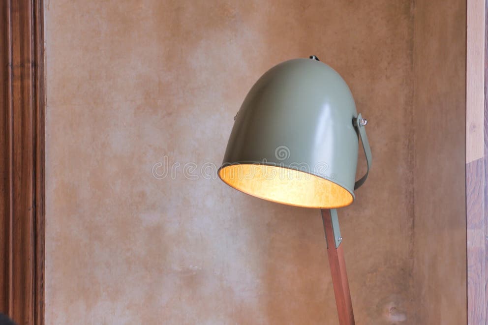A Lamp in Home Against White Wall Stock Photo - Image of luxury, home ...